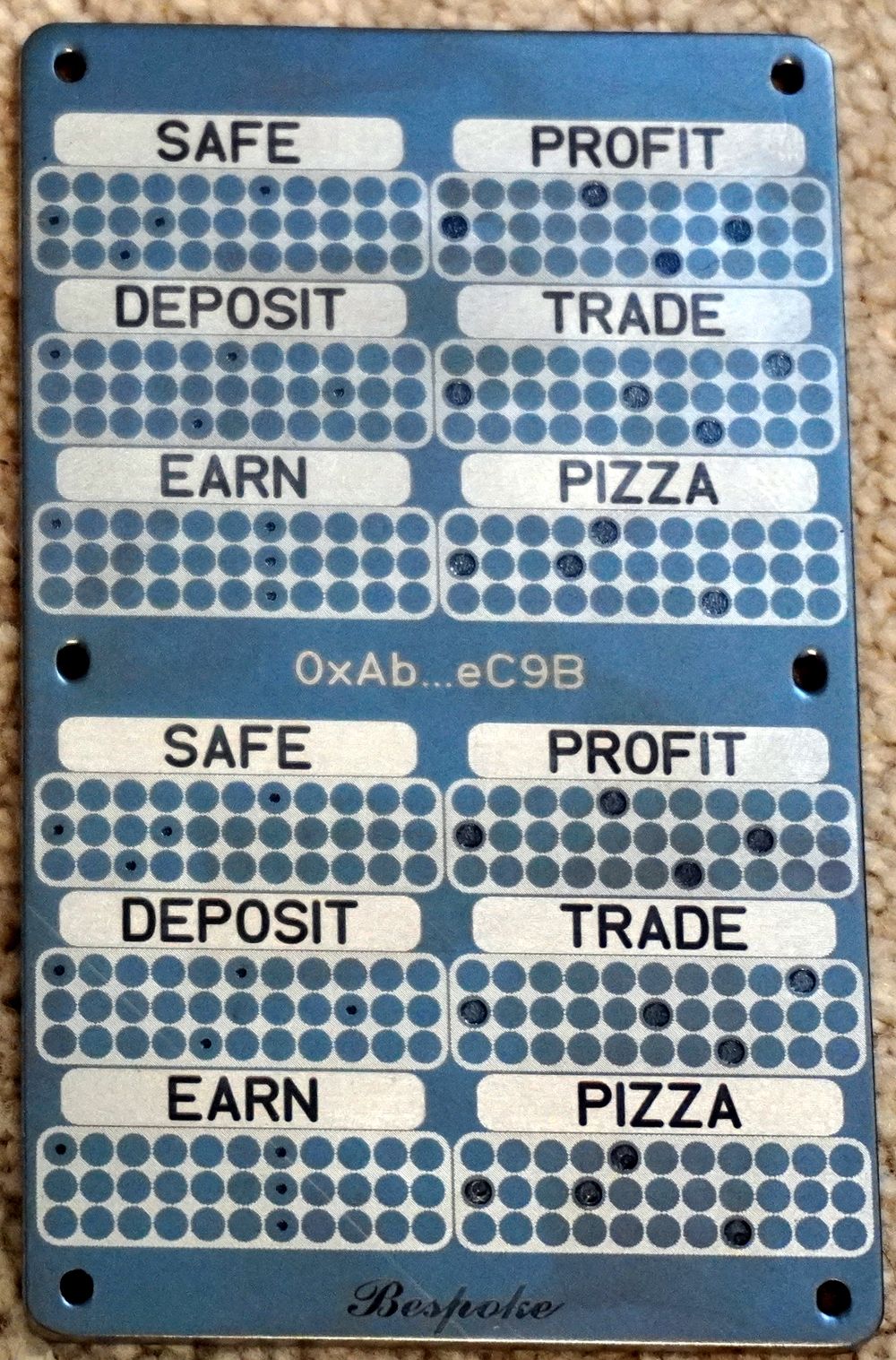 Metal Bitcoin Seed Storage Stress Test (round VI)